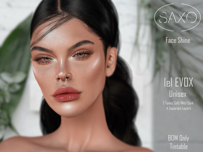 Second Life Marketplace - SAXO - Face Shine lel EVOX Unisex (Tintable)